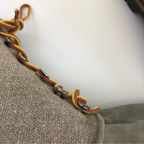 HANS BEHR | Shoes | Vintage Suede Linen Canvas Italian Hiking Boots ...